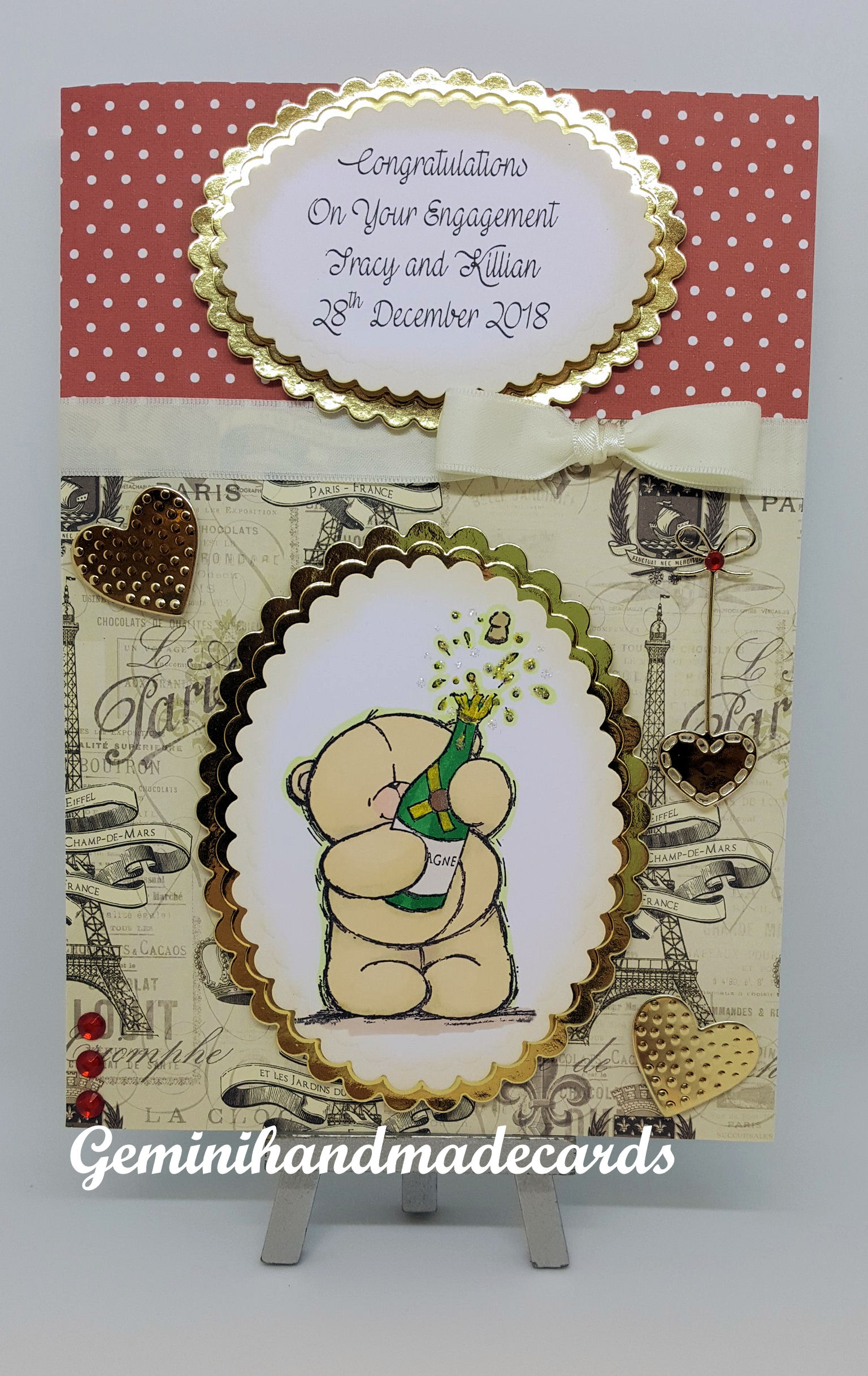 Personalized, Handmade Engagement cards, personalised bespoke ...