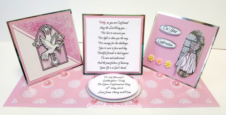 Handmade and personalized Confirmation cards for girls, daughter, niece ...