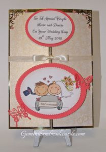 wedding Day Cards, Wedding Couple, special Day, handmade personalised ...