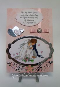 wedding Day Cards, Wedding Couple, special Day, handmade personalised ...